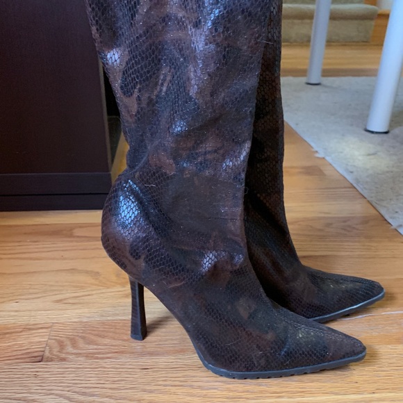 Steve Madden | Shoes | Steve Madden Snake Skin Knee High Boots Hihoo ...